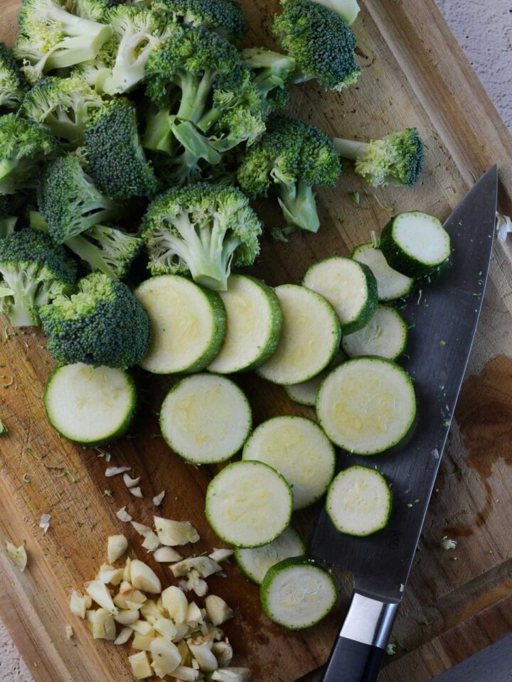 Roasted Broccoli & Zucchini with Lemon & Garlic - Naturallie Plant-Based