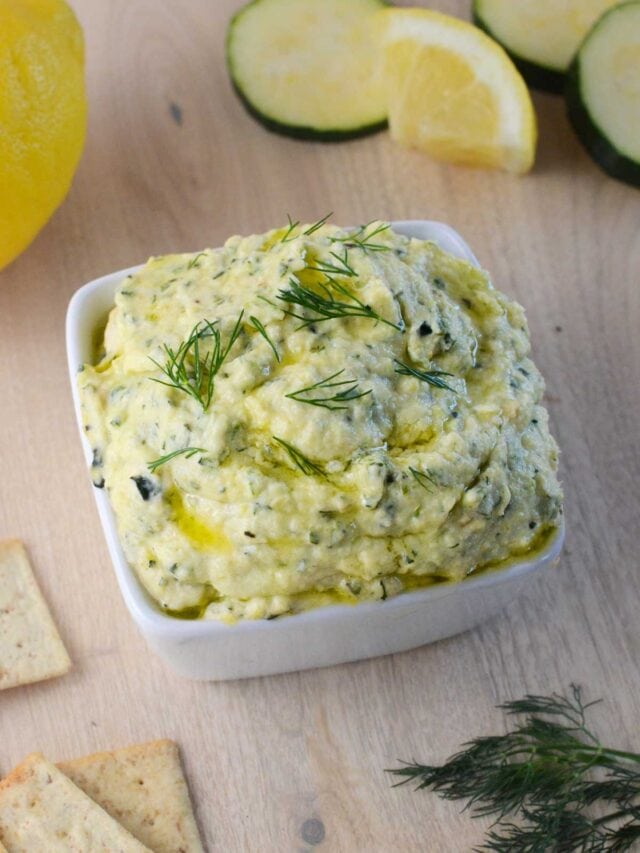Roasted Zucchini Dip with Lemon & Dill - Naturallie Plant-Based