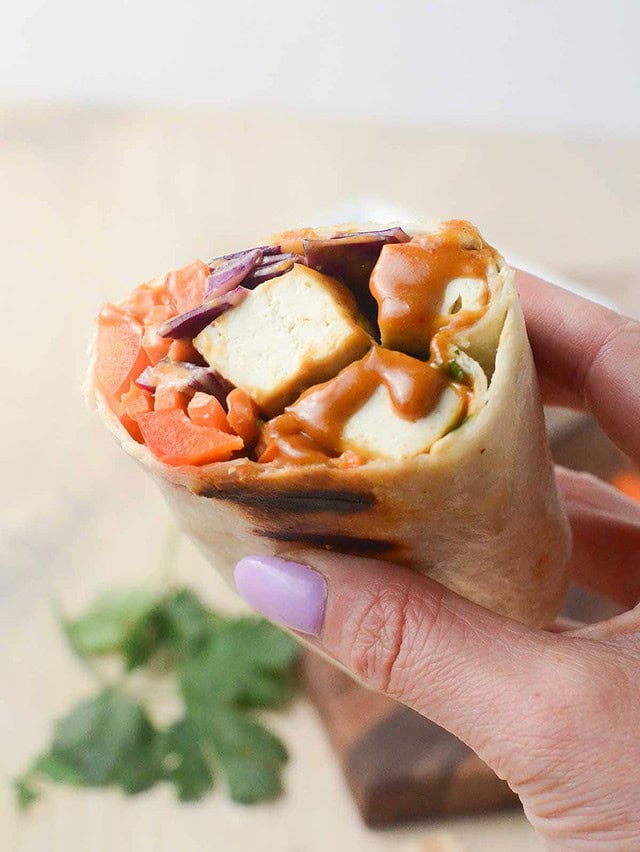 Thai Peanut Tofu Wrap - Naturallie Plant-Based