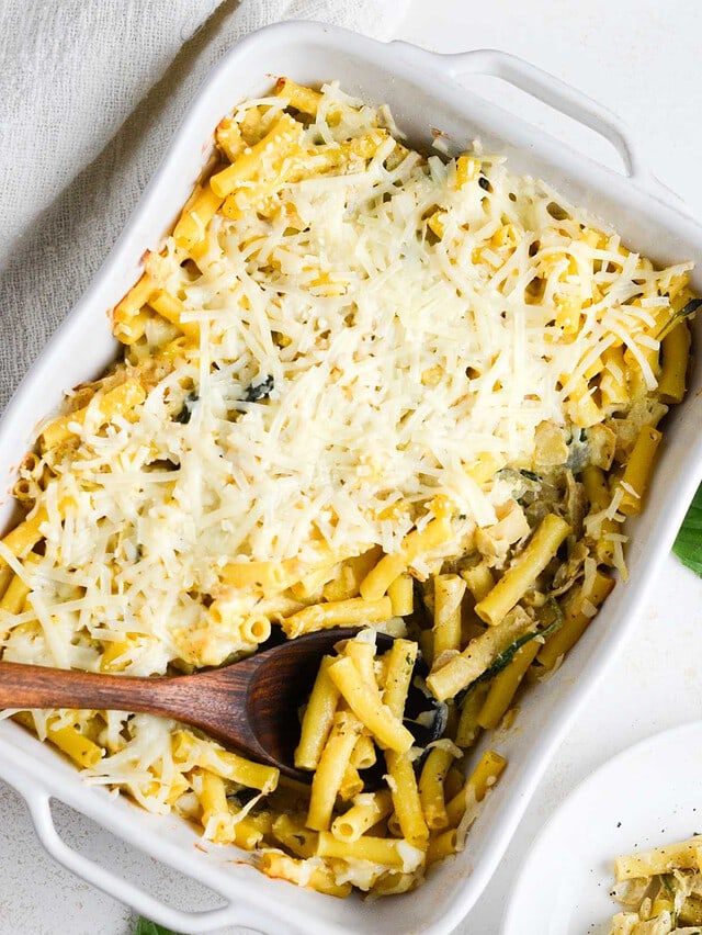 Spinach & Artichoke Baked Ziti (Vegan) - Naturallie Plant-Based