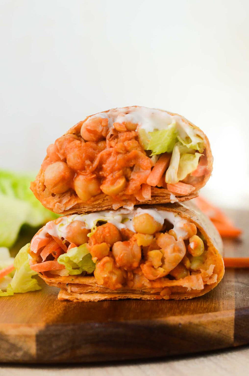 Chickpea Buffalo Ranch Wrap - Naturallie Plant-Based