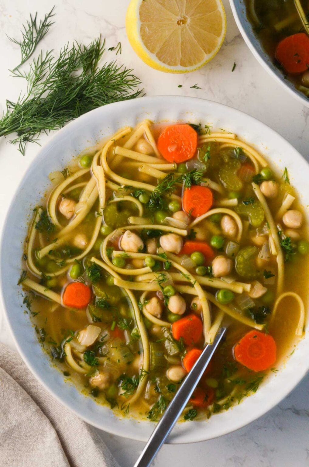 Nourishing Chickpea Noodle Soup - Naturallie Plant-Based