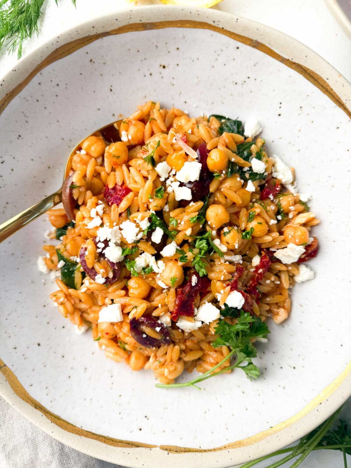 Greek Orzo Salad - Naturallie Plant-Based